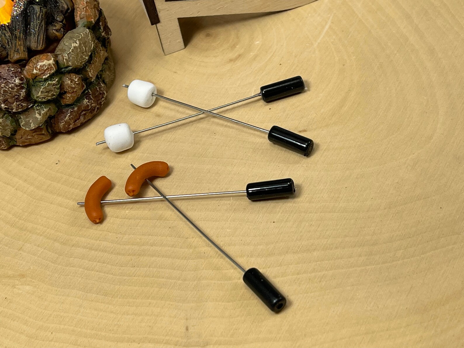 Miniature Hot Dog Roasting Sticks Miniature Marshmallow - Etsy