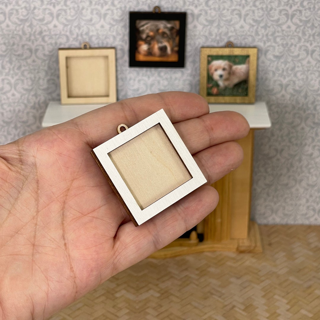 Miniature Picture Frame, Handmade Picture Frame for Dollhouse, Laser ...