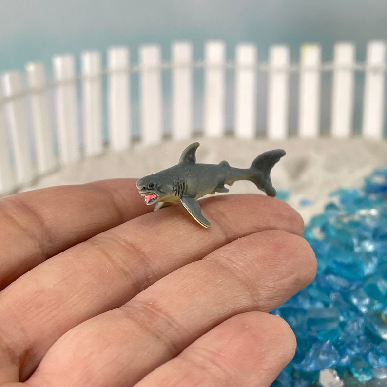 Miniature Great White Shark Tiny Animals Beach Garden - Etsy
