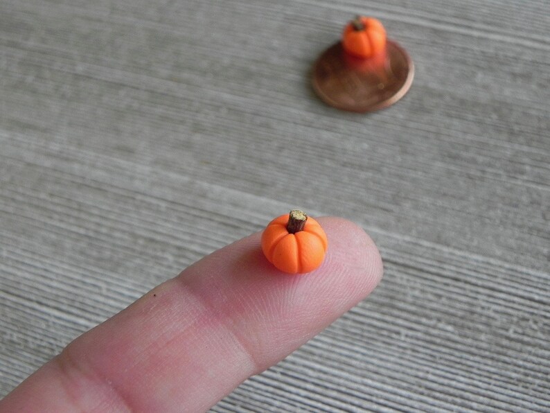 Miniature Pumpkin micro mini pumpkins Tiny polymer clay | Etsy