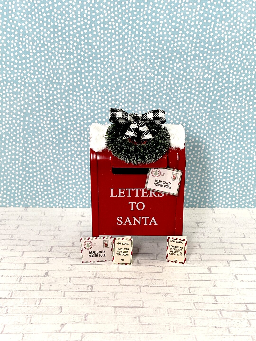 Letters to Santa Miniature Mailbox, Tiered Tray Decor, Christmas ...