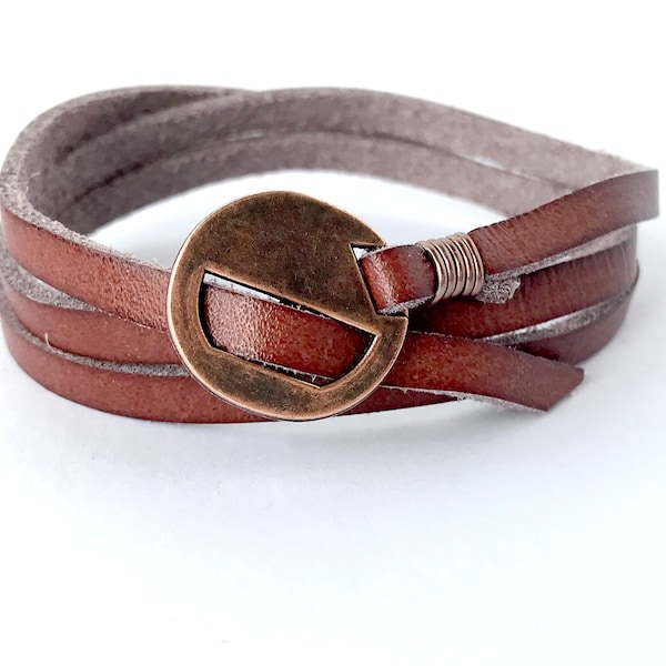 Leather Wristband - Etsy