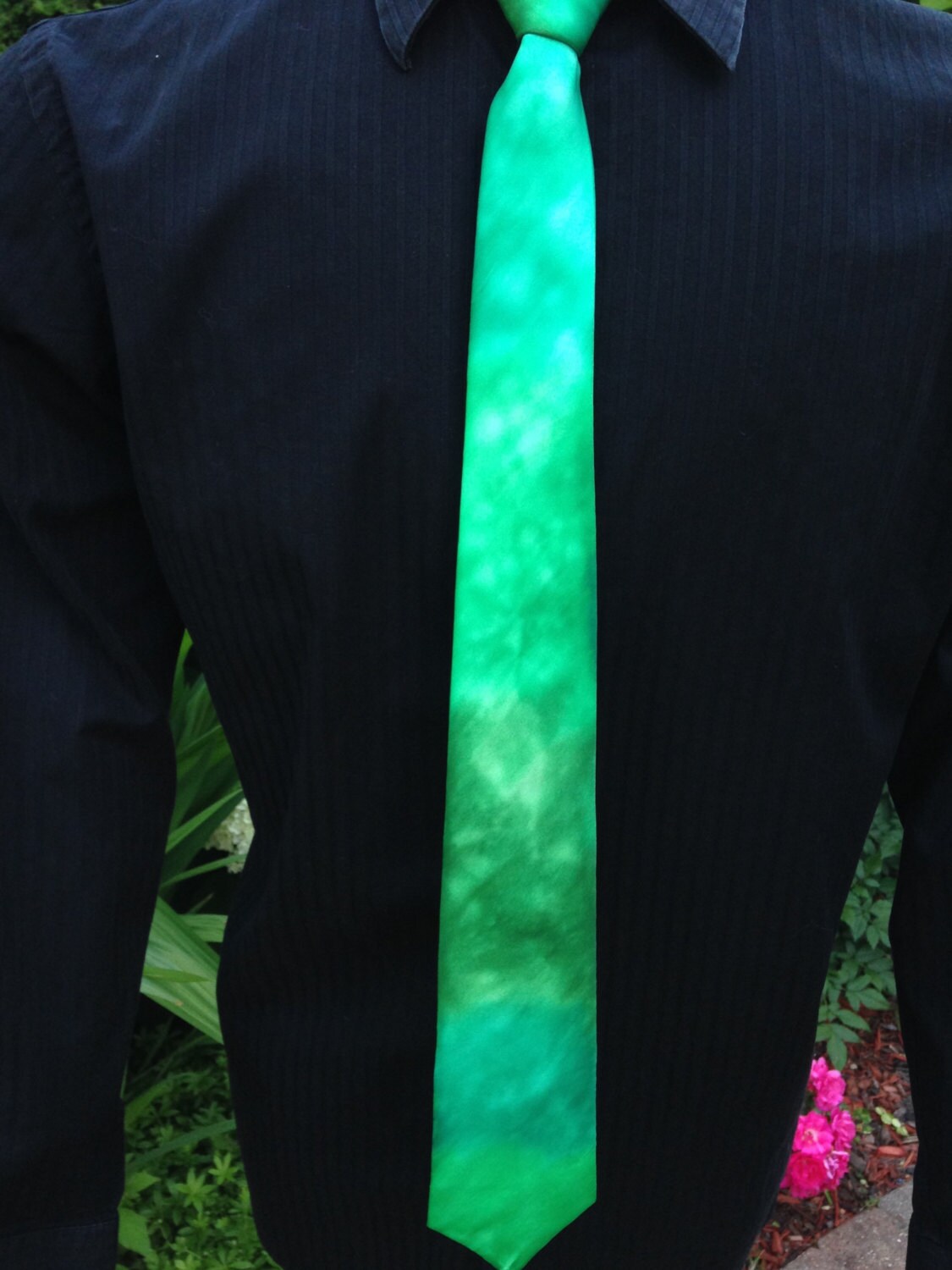 Handpainted Silk Green Tie, Emerald Tie, Hand Painted Teal Tie - Etsy