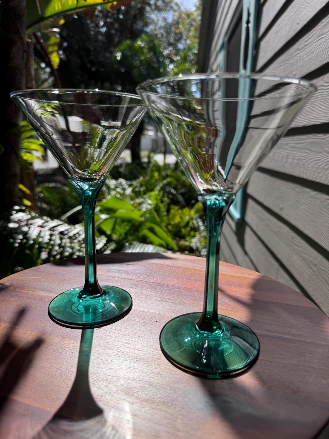 Set of 2 Vintage Libbey Domaine Green "juniper" Stem Martini Glasses - Etsy