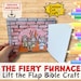 THE FIERY FURNACE Bible Story Lift the Flap Paper Craft for Kids Sunday ...