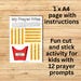 PRAYER FRIES Bible Paper Craft Activity Kit for Kids. Sunday School ...