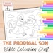 THE PRODIGAL SON Bible Verse Coloring in Sheet Activity for Kids, Youth ...