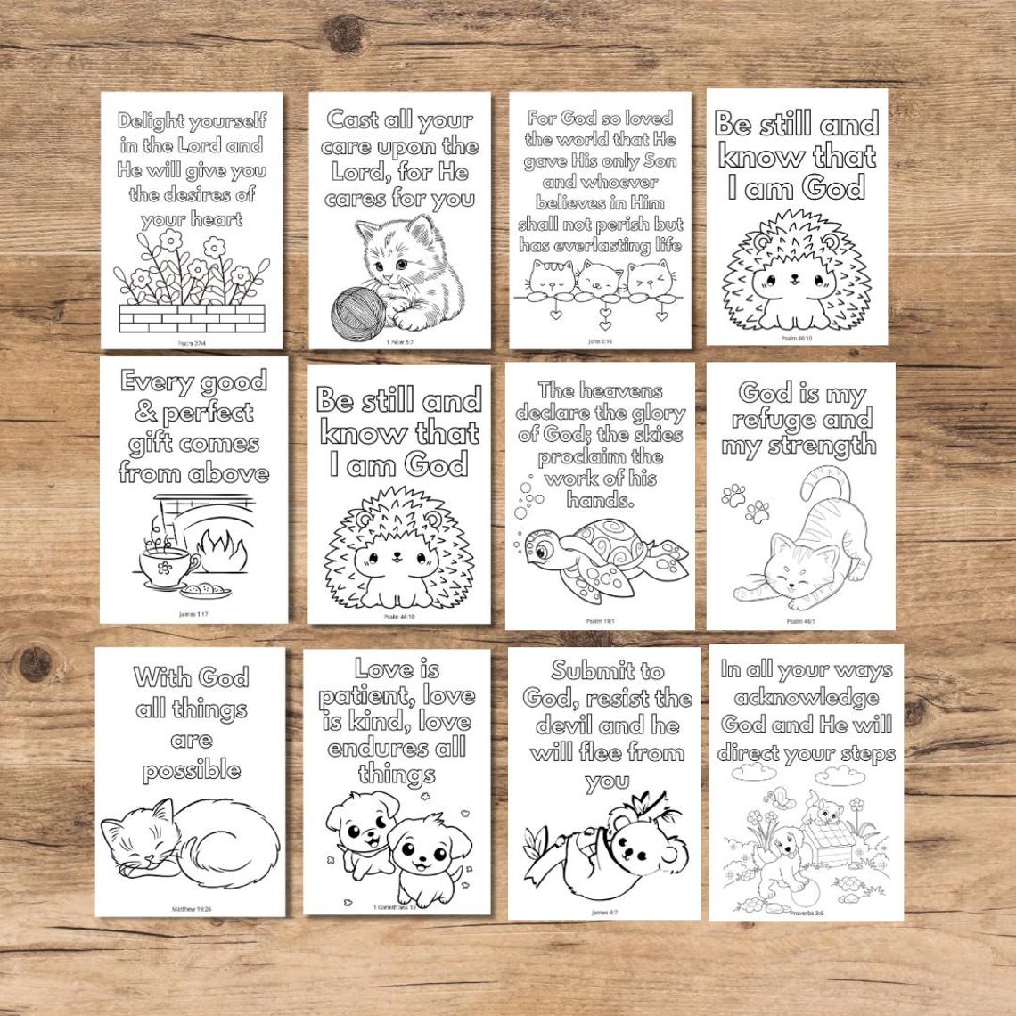 20 X BIBLE MEMORY VERSE Colouring Pages Bundle. Sunday School/christian ...