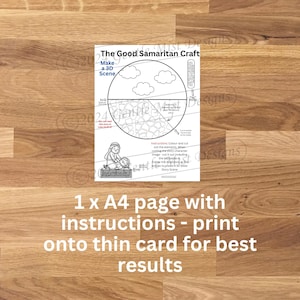 THE GOOD SAMARITAN Bible Story 3D Scene Paper Craft for Kids Sunday School Cut, Fold Stick ...