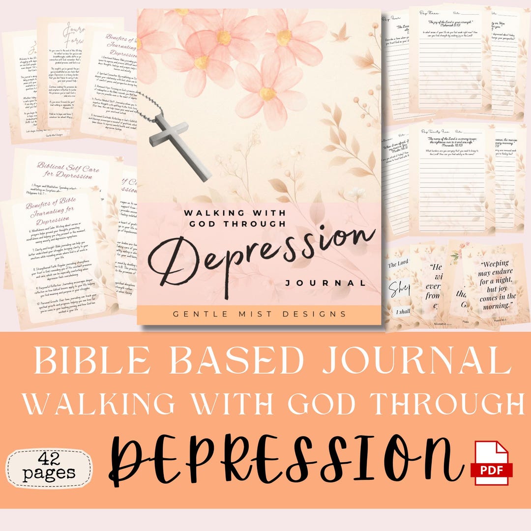 Bible Based DEPRESSION Journal PDF Self Paced Guided | Daily Scripture ...