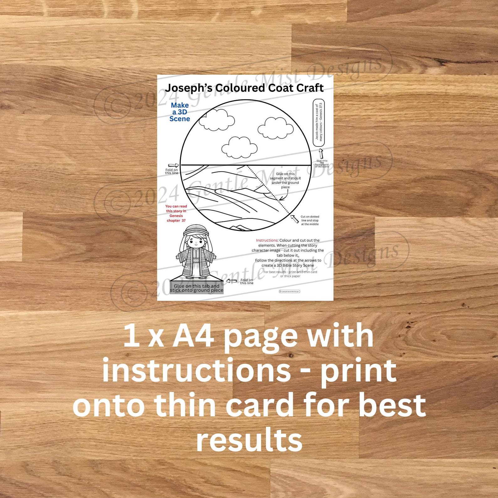 JOSEPHS’S COAT of Many COLOURS Bible Story 3D Scene Paper Craft for ...