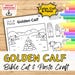 THE GOLDEN CALF Bible Paper Craft Activity for Kids. Printable Diy Cut ...