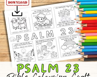 Psalm 23 Worksheet | Homeschool | Bible Lesson | Sunday School | I AM ...