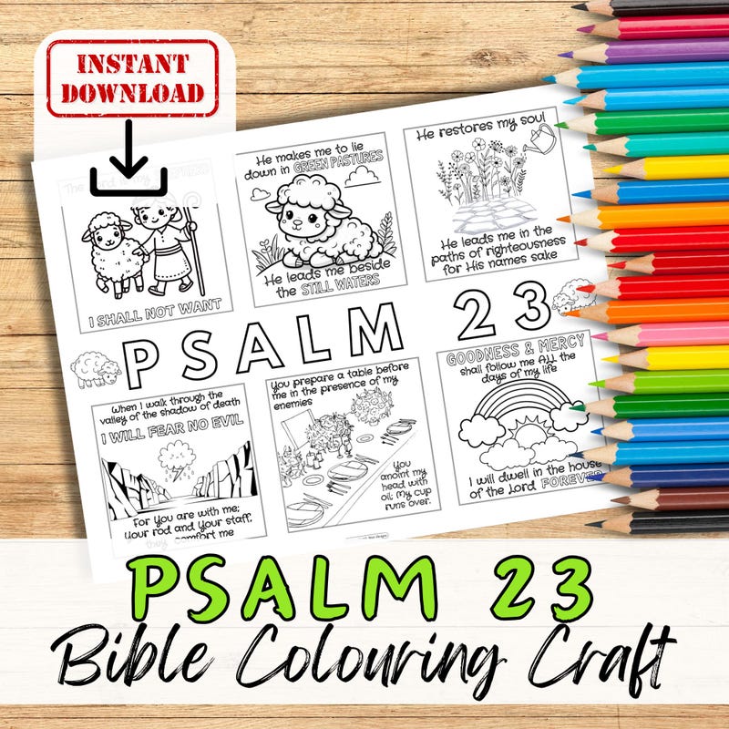 Psalm 23 Craft Kjv - Etsy