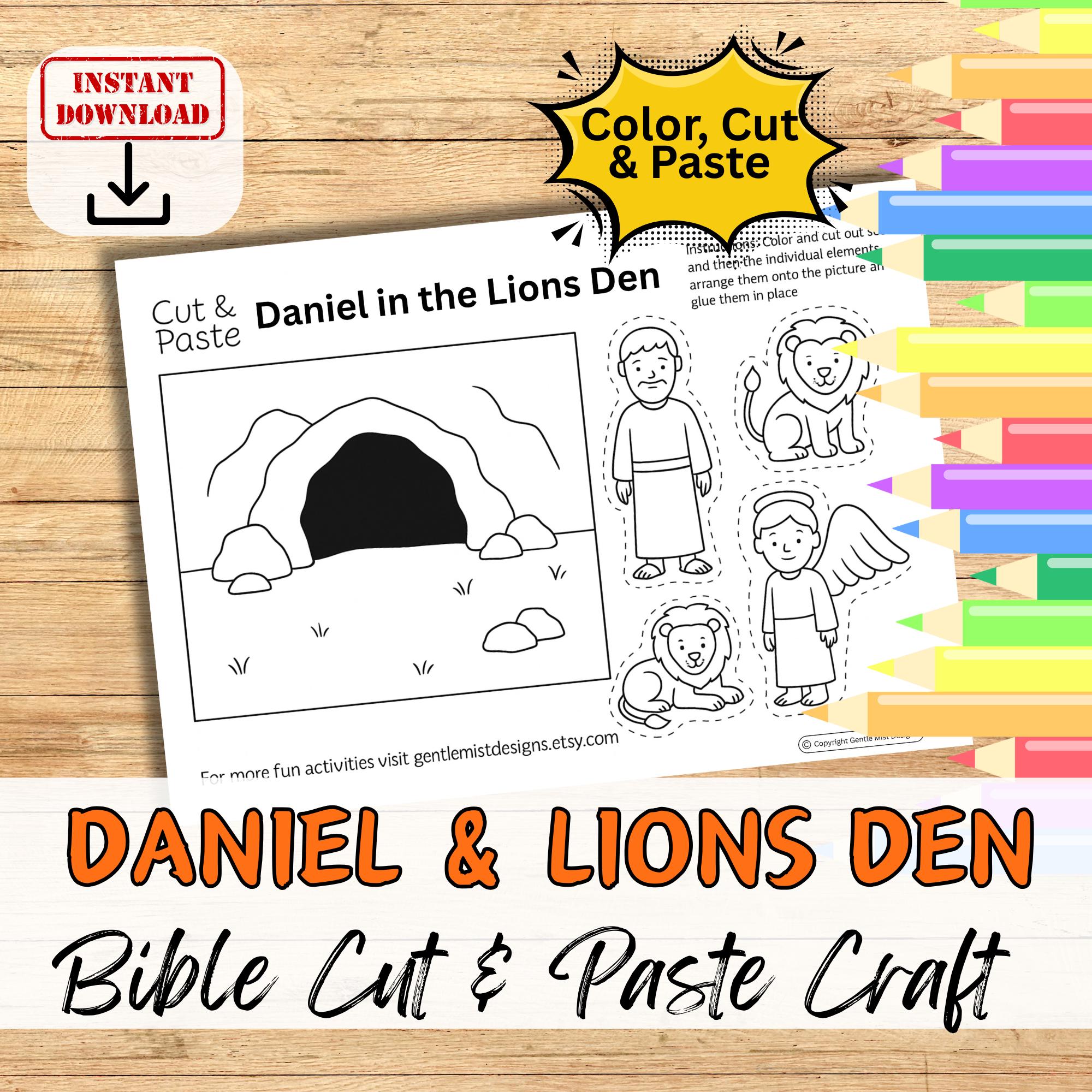 DANIEL in the LIONS DEN Bible Story Paper Craft Activity for Kids ...