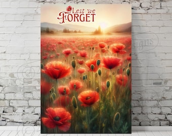Remembrance Day Poppy Field Digital Art (PNG) - Etsy UK