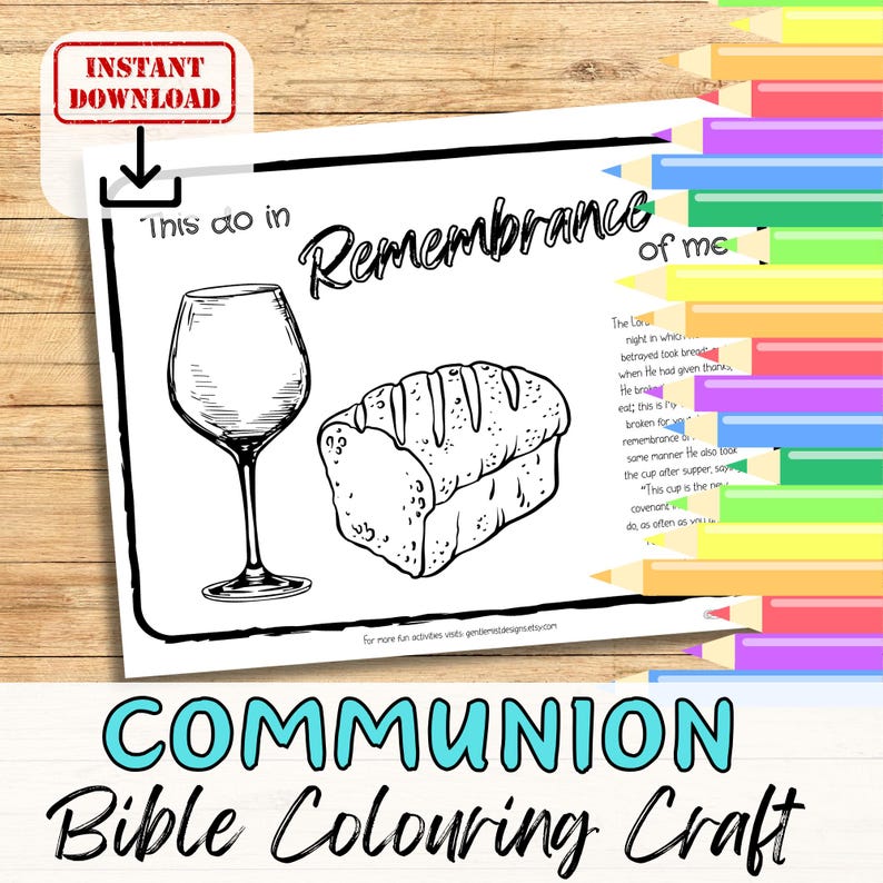 COMMUNION LAST SUPPER ‘this Do in Remembrance of Me’ Bible Verse ...