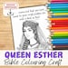 QUEEN ESTHER Bible Verse Colouring Sheet Activity for Kids, Youth ...