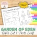 GARDEN of EDEN Bible Paper Craft Activity for Kids. Printable DIY Cut ...