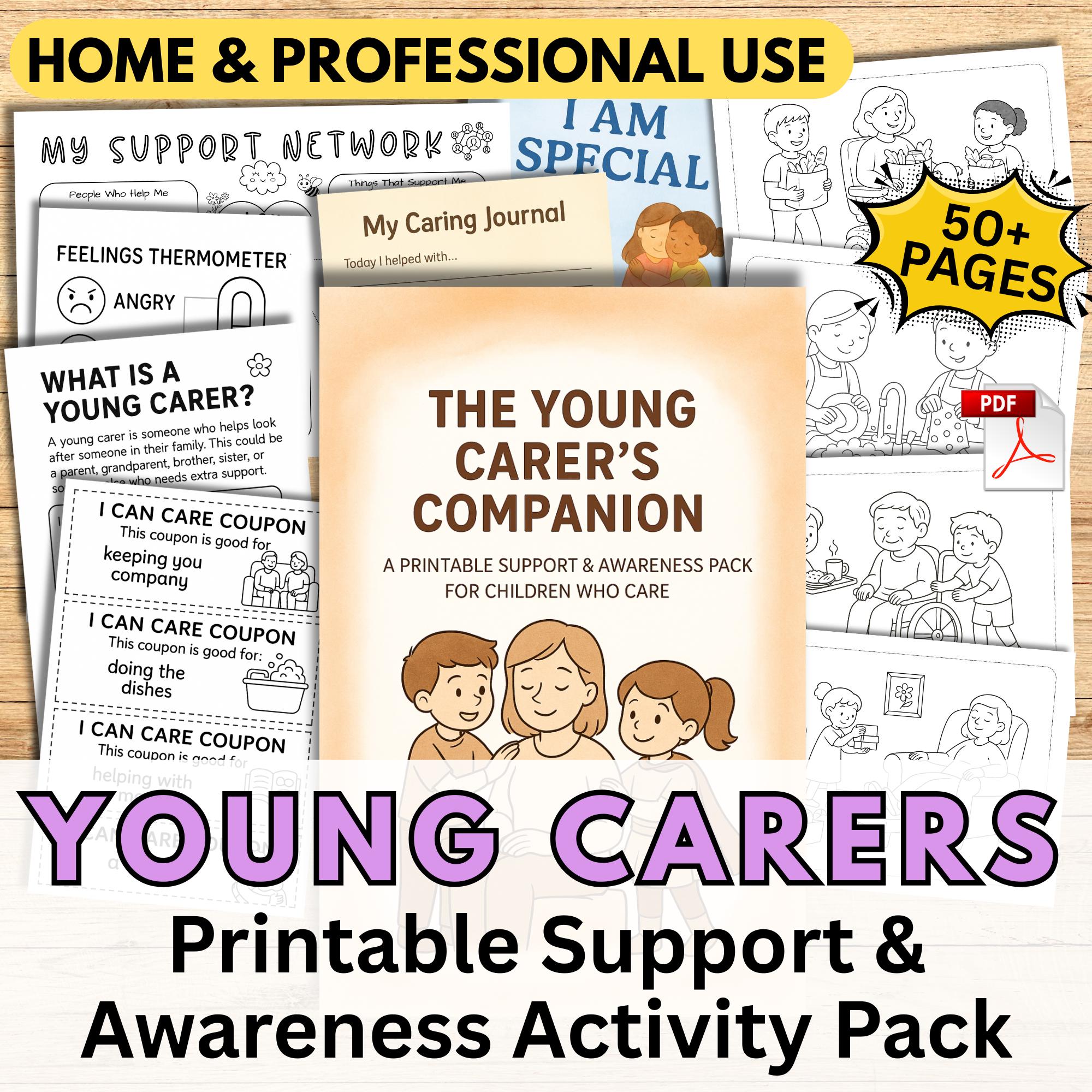 Young Carer Printable Activity Pack | Support & Self-care Toolkit for ...