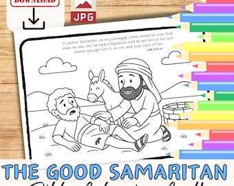 Good Samaritan Story & Coloring Page | Kids Bible Lesson Printable ...