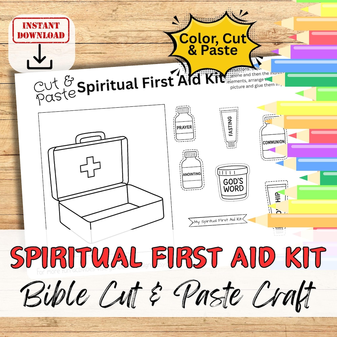 SPIRITUAL FIRST AID Kit - Bible Craft Activity for Kids Printable Diy ...