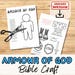 ARMOUR of GOD Bible Craft Activity for Kids. Sunday School/ Church ...