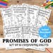 10 X PROMISES OF GOD Bible Verse Affirmations Colouring Pages. Sunday ...