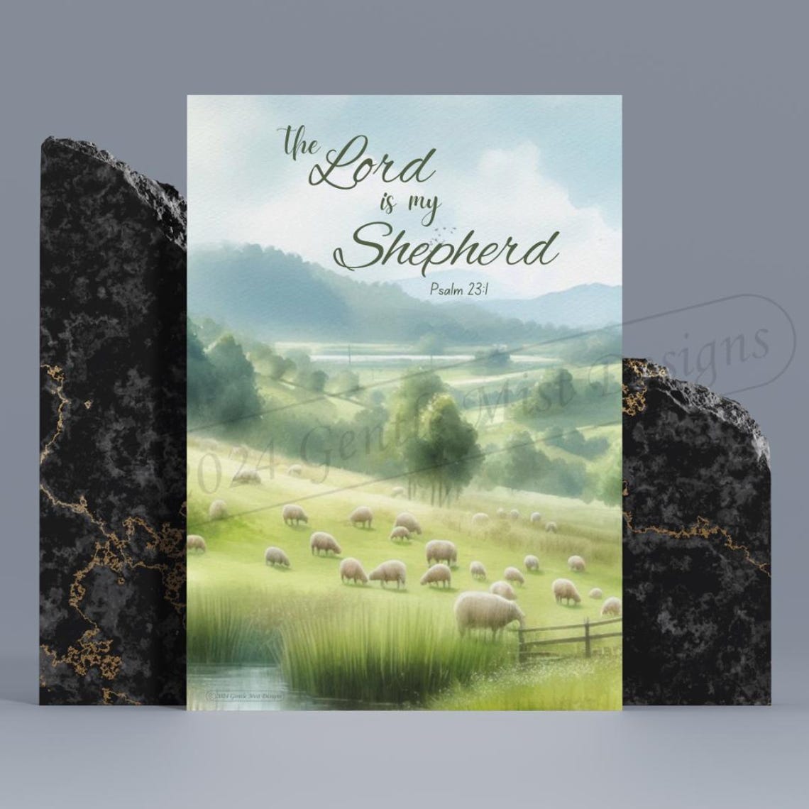 The LORD is My SHEPHERD - Bible Verse Christian Wall Art Print. Gods ...