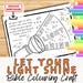 LET Your LIGHT SHINE Bible Verse Colouring Sheet Activity for Kids ...