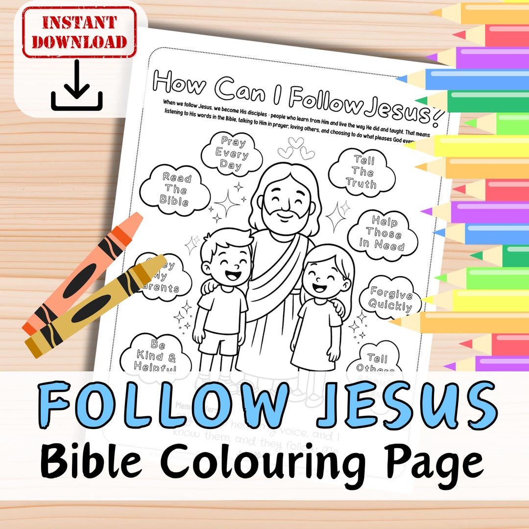 HOW Can I FOLLOW JESUS Coloring Page Activity for Kids - Sunday School ...
