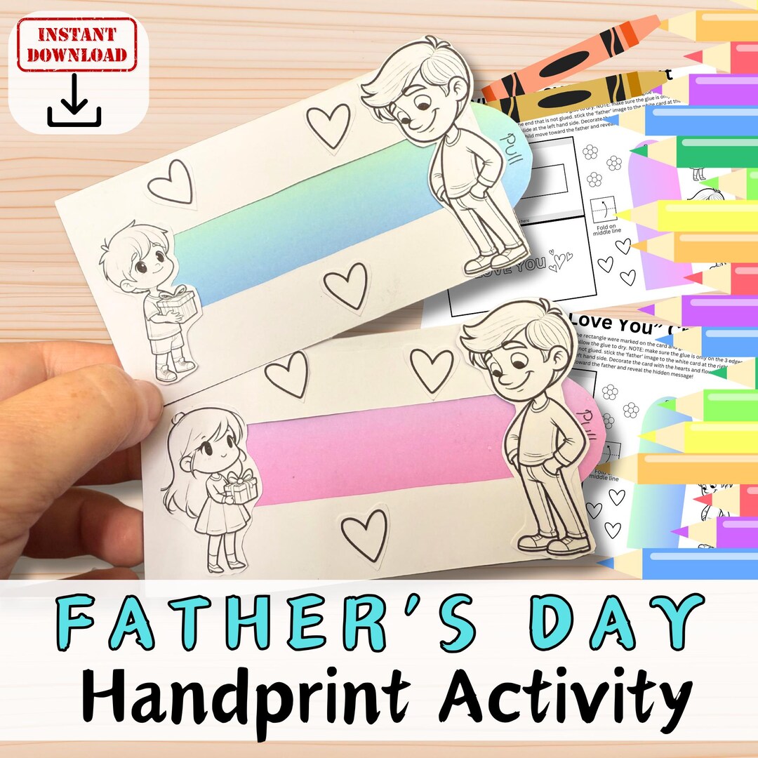 Hidden Message - I Love You - FATHERS DAY Paper Craft Activity for Kids ...