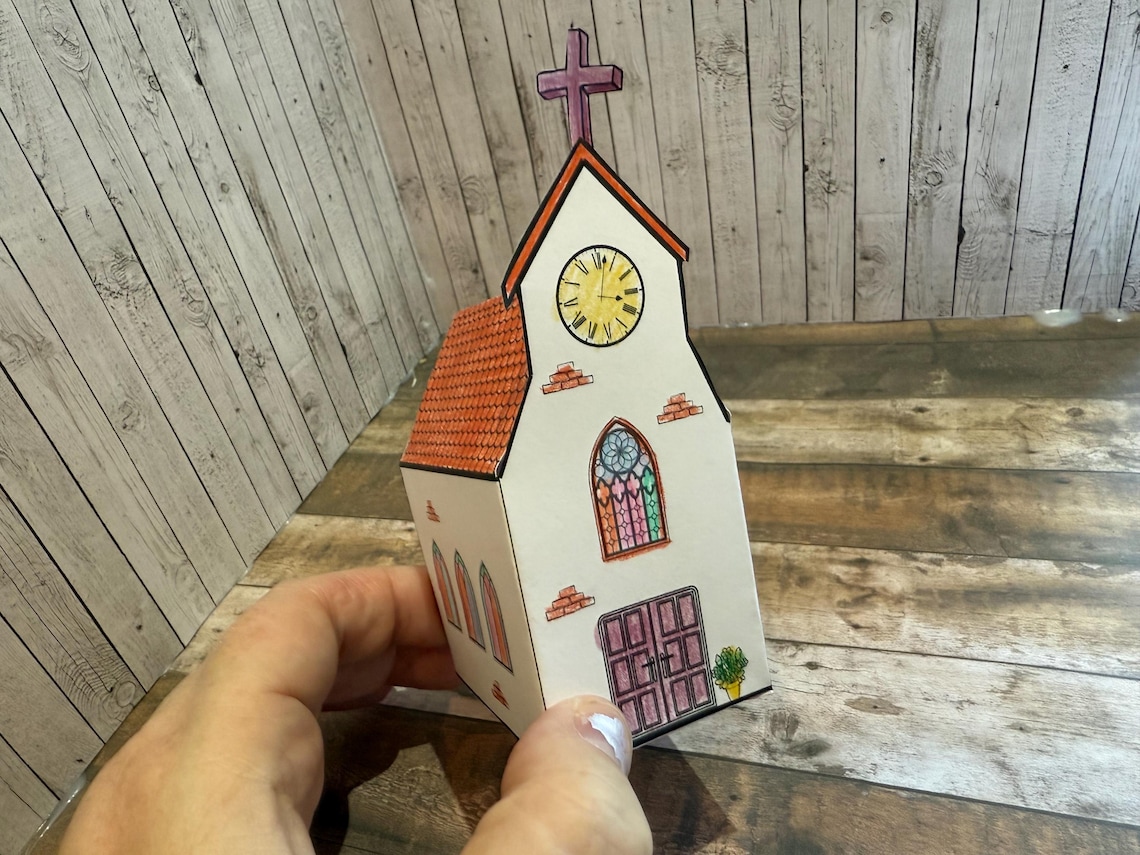 DIY PAPER CHURCH Paper Craft Activity for Kids. Bible Based Printable ...