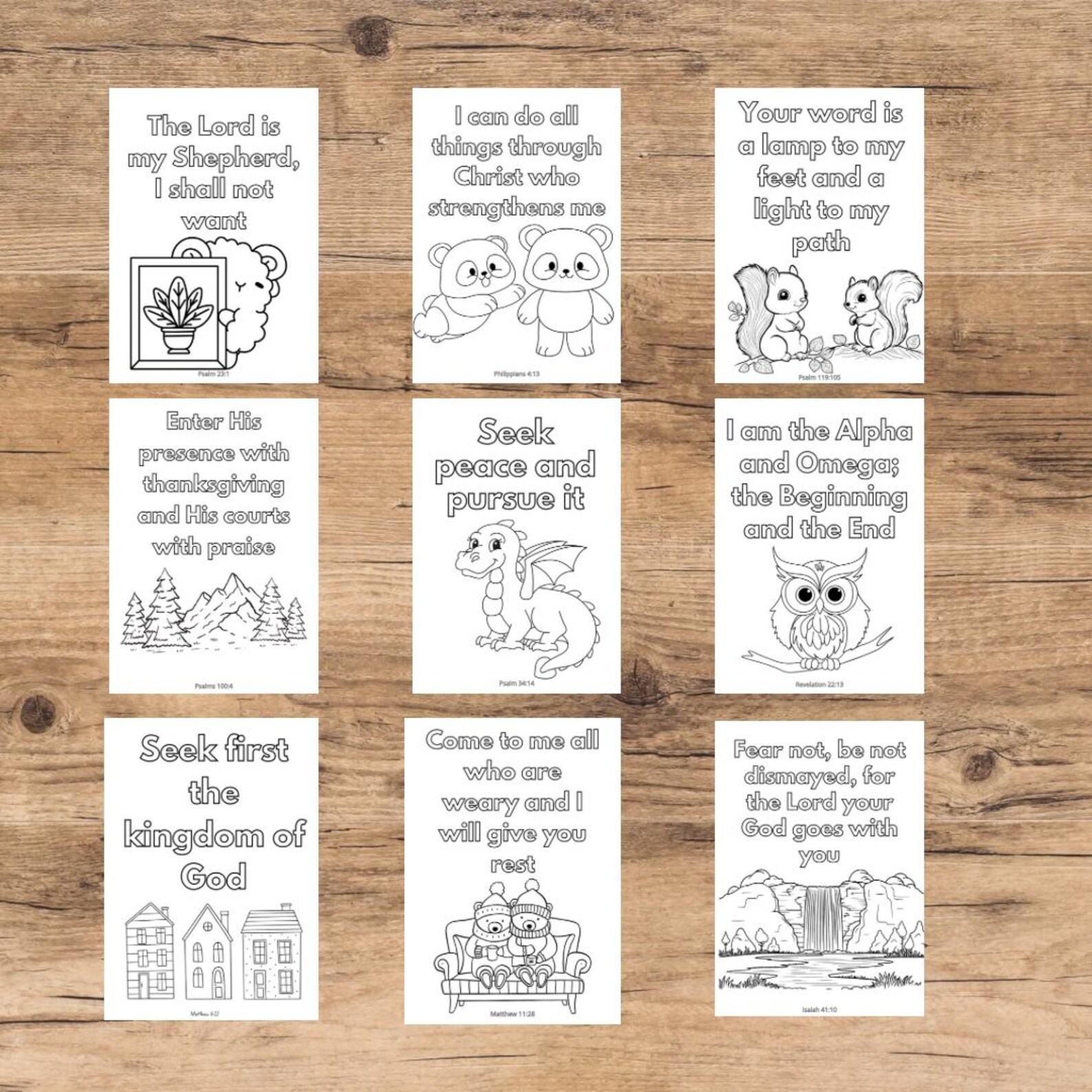 20 X BIBLE MEMORY VERSE Colouring Pages Bundle. Sunday School/christian ...