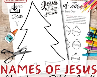 CHRISTMAS BAUBLE Cut & Craft Bible Verse Activity for Kids Christian ...