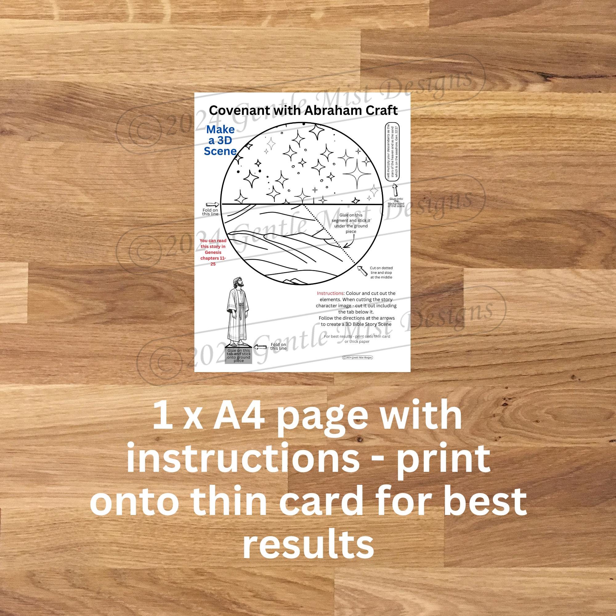 God’s PROMISE to ABRAHAM Bible Story 3D Scene Paper Craft for Kids ...