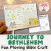JOURNEY TO BETHLEHEM Bible Story Craft Activity for Kids. Sunday School ...