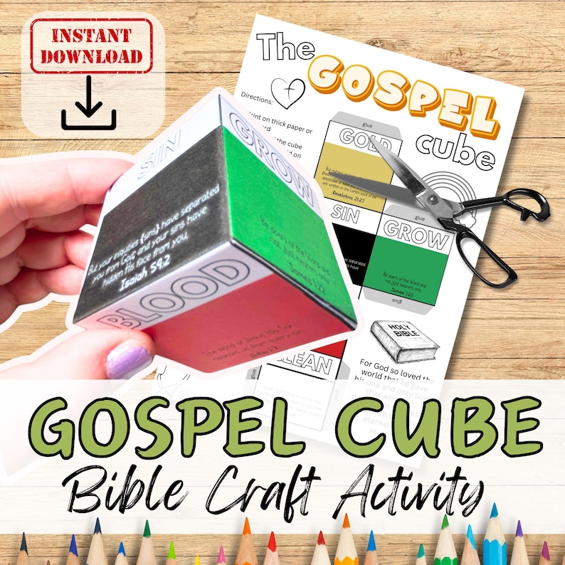 GOSPEL CUBE Paper Craft Activity. Good News for Kids and Youth. Sunday ...