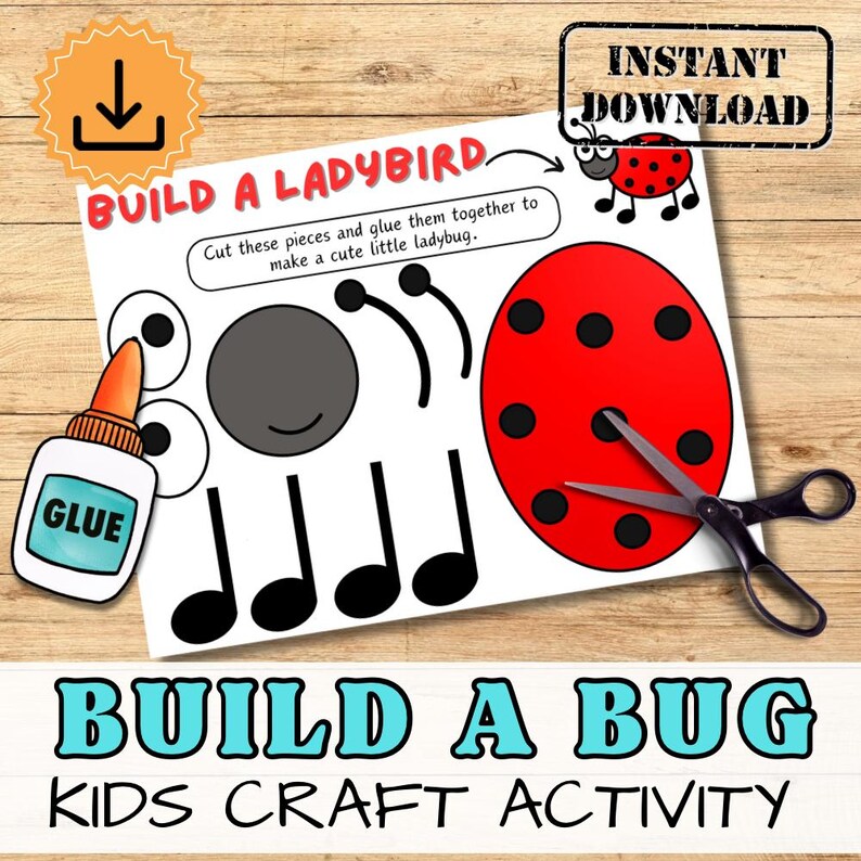 BUILD A LADYBIRD / LADYBUG Fun Nature Paper Craft Activity for Kids ...