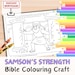 SAMSON THE JUDGE Bible Verse Coloring in Sheet Activity for Kids, Youth ...
