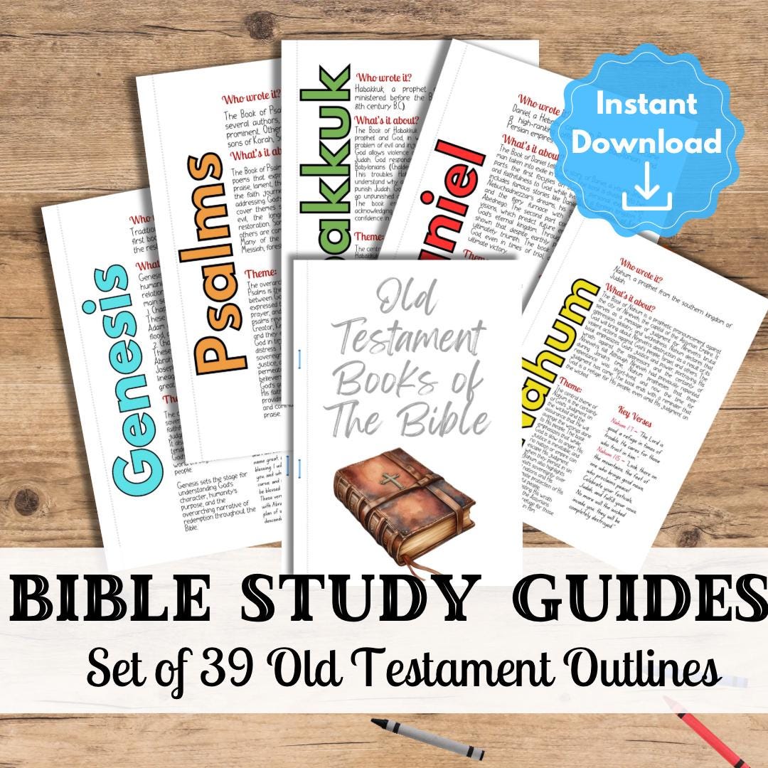 Printable BIBLE STUDY GUIDES Old Testament Bible Cheat Sheets. Study ...