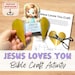 JESUS LOVES YOU Bible Verse Paper Craft Activity for Kids. Fold Out ...