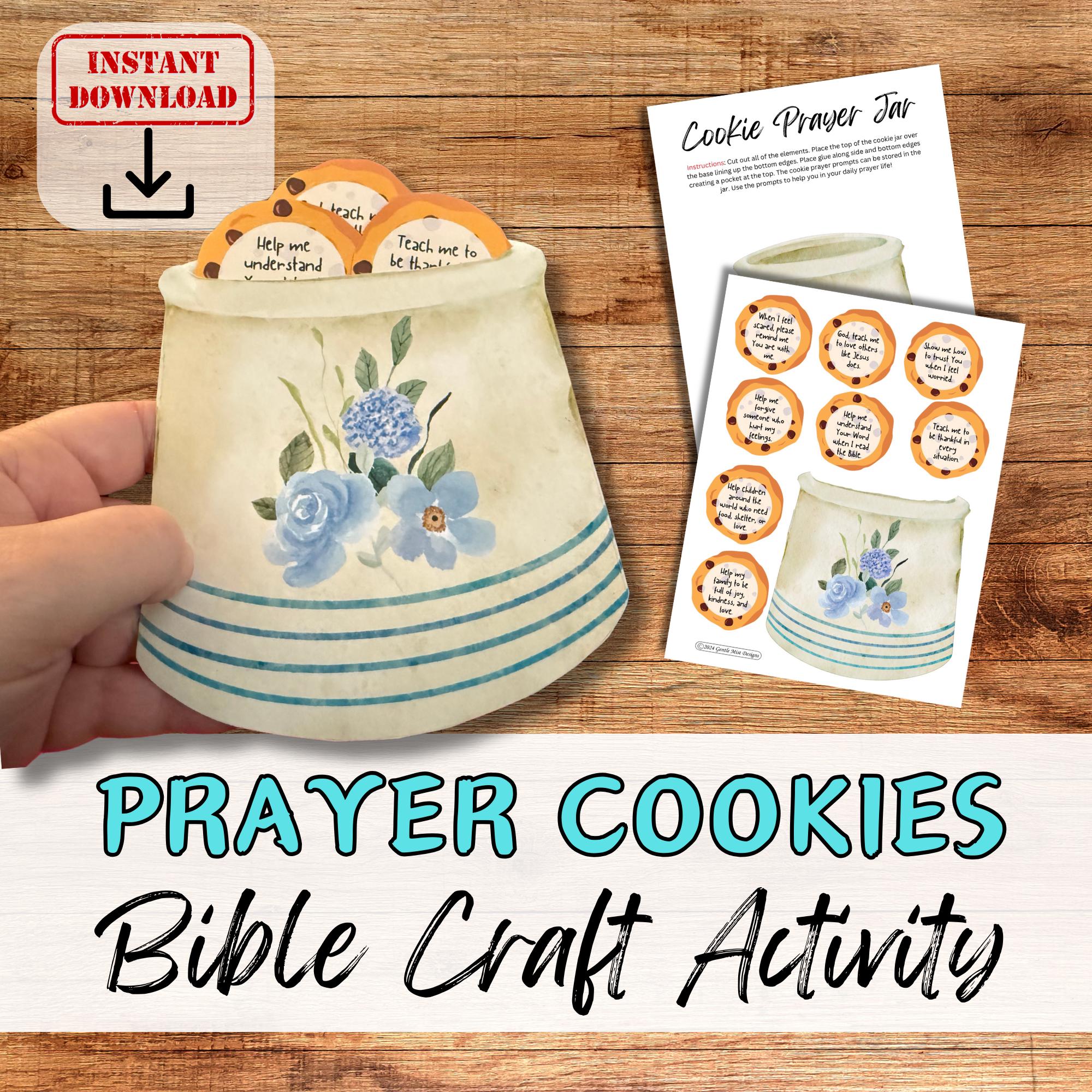 COOKIE PRAYER JAR Bible Paper Craft Activity Kit for Kids. Sunday ...