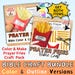 PRAYER FRIES BUNDLE Bible Craft for Kids. Printable Color + Outline ...