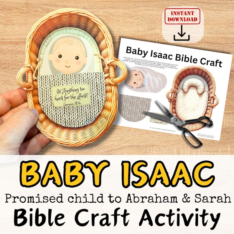 CHILD of PROMISE Baby Isaac Craft Activity for Kids Bible Verse Based ...