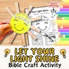 LET Your LIGHT SHINE for Jesus Bible Paper Craft Activity for Kids ...