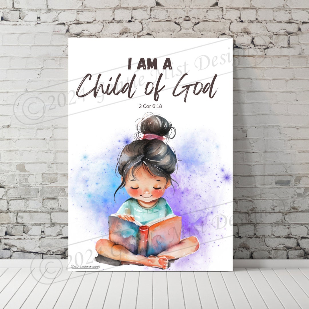 I Am a CHILD of GOD Bible Verse Wall Art. Printable Christian ...