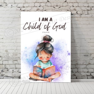 I Am a CHILD of GOD Bible Verse Wall Art. Printable Christian ...