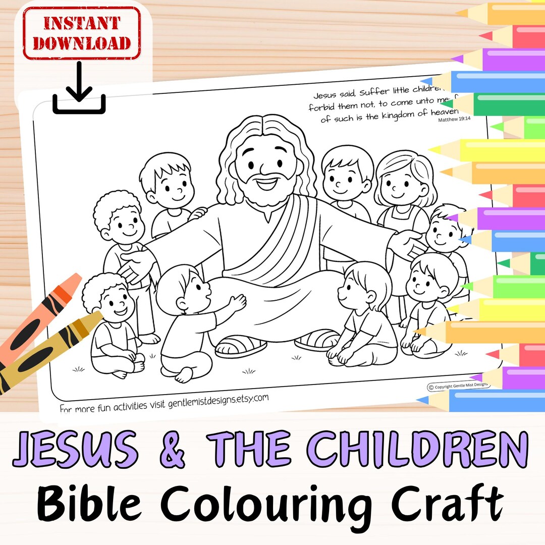 JESUS ‘suffer the Little Children to Come to Me’ KJV Bible Verse ...