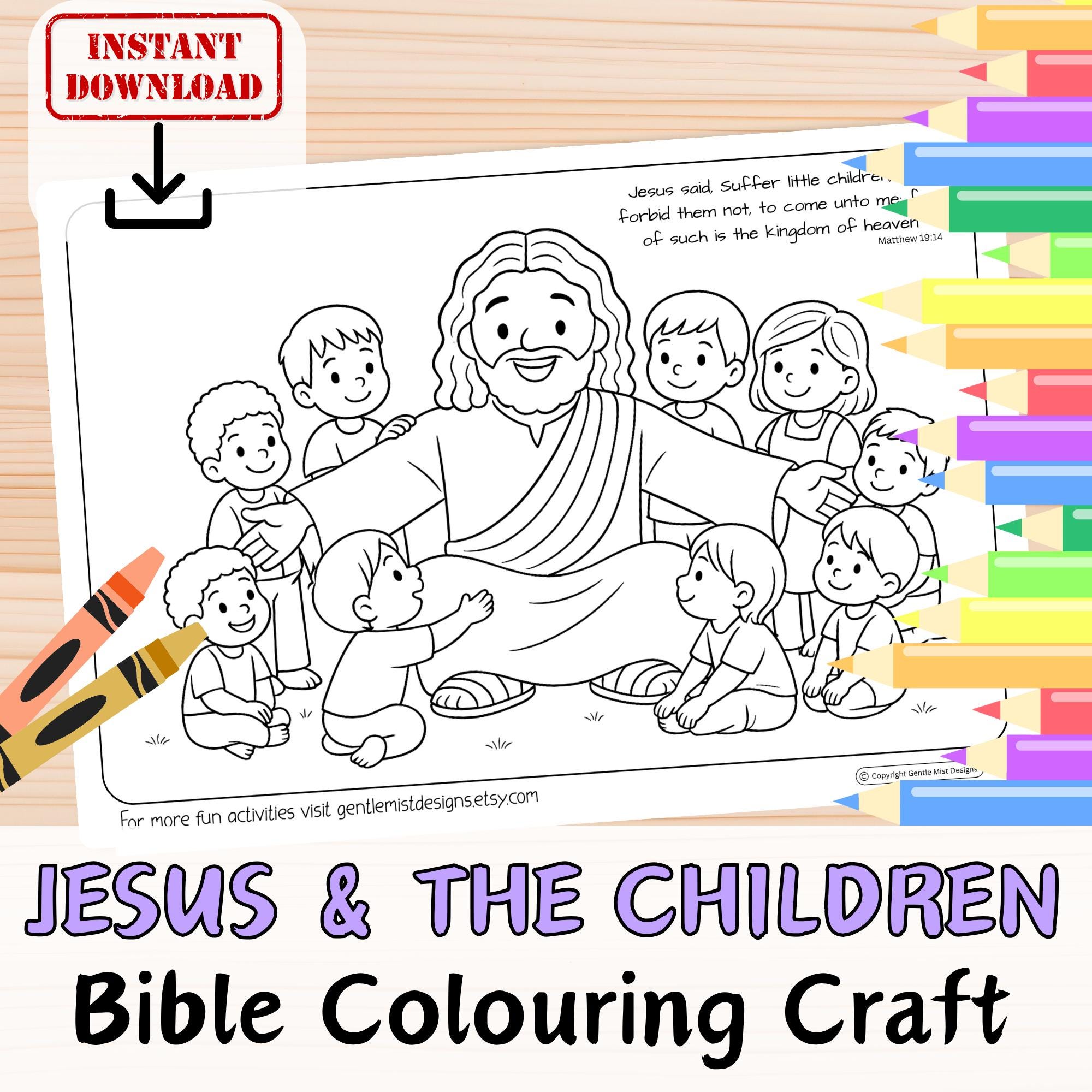 JESUS ‘suffer the Little Children to Come to Me’ KJV Bible Verse ...